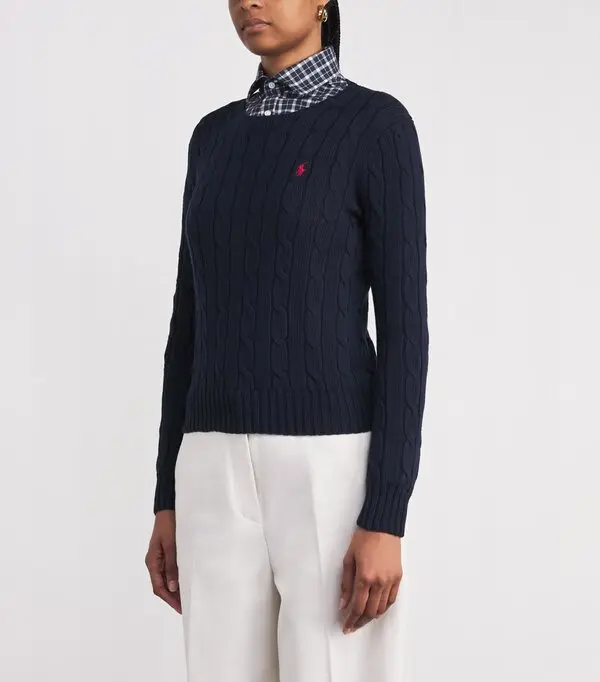 Polo Ralph Lauren Cotton Cable-knit Crewneck Sweater