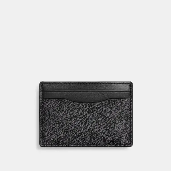 Coach Money Clip Card Case In Signature Canvas