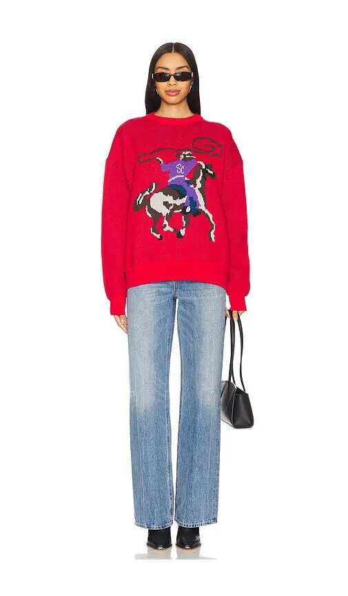 Stay Cool Rodeo Knit Sweater In Marlboro Red 20% Off Editorialist