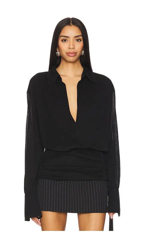 Seroya Aurora Top In Black - 26% Off | Editorialist
