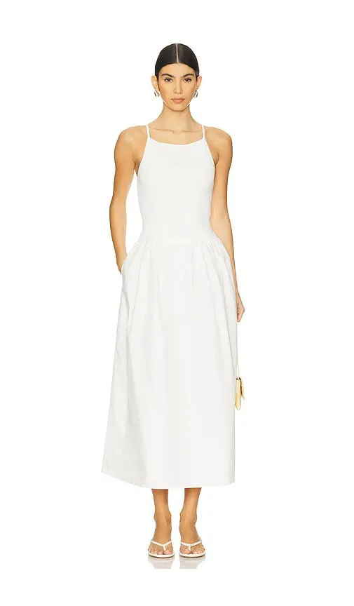 Shona Joy Aliah High Neck Midi Dress In Ivory - 65% Off | Editorialist