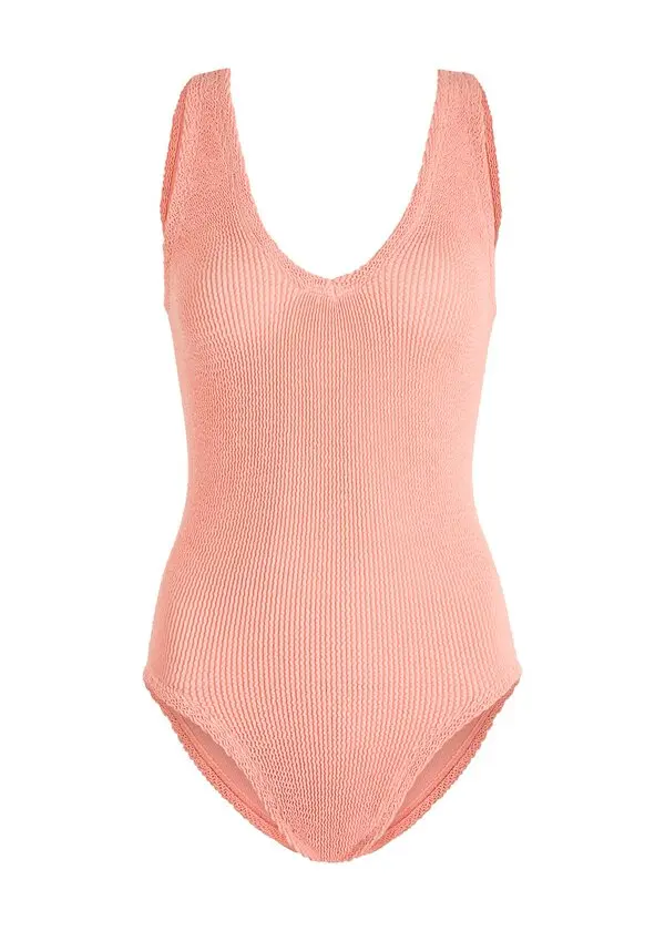 Hunza G Sadie Crinkle Swimsuit - Peach