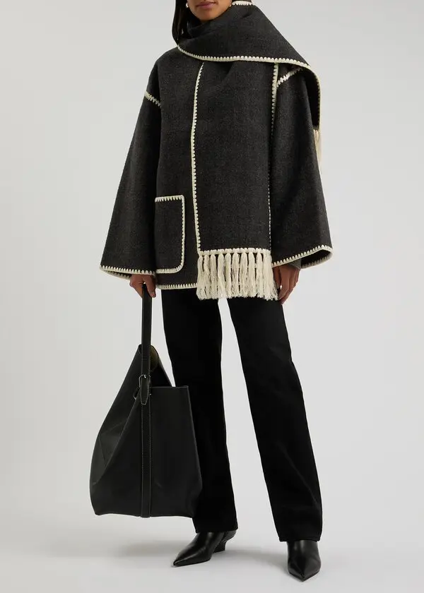 TOTEME Scarf-effect Wool-blend Jacket