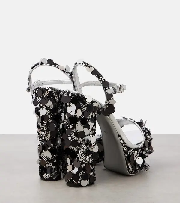 Dolce & Gabbana Sequined Platform Sandals