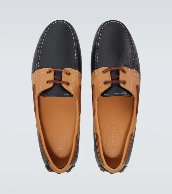 TOD'S Gommino Bubble Leather Boat Shoes