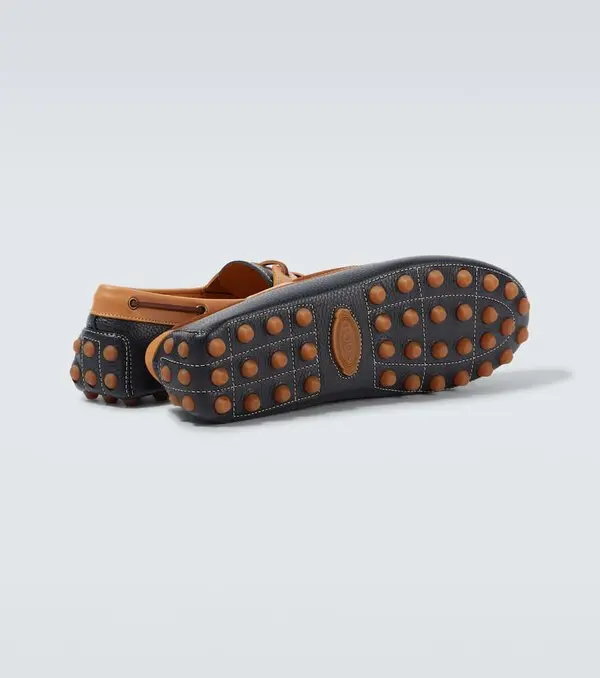 TOD'S Gommino Bubble Leather Boat Shoes
