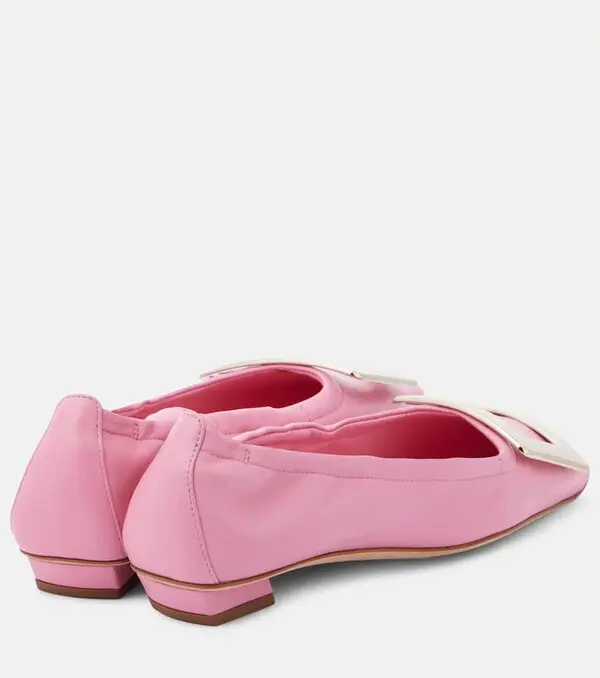 ROGER VIVIER Belle Vivier Leather Ballet Flats