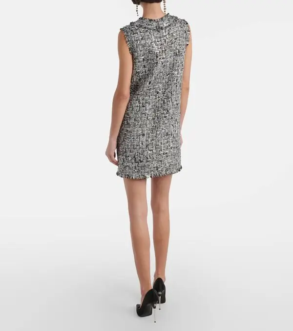 Dolce & Gabbana Tweed Lamé Mini Dress