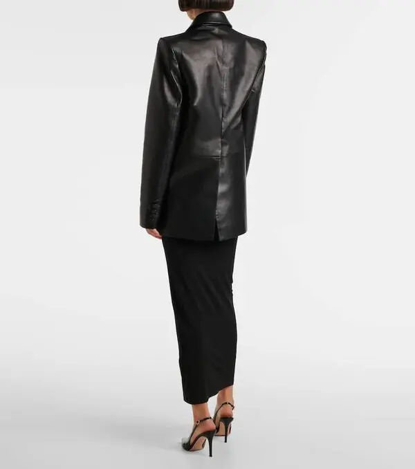 Alex Perry Oversized Leather Blazer
