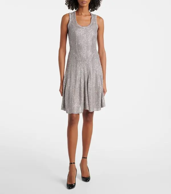 Alaïa Sequined Knitted Minidress