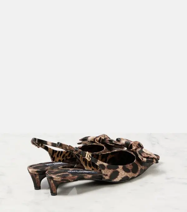 Dolce & Gabbana Leo 30 Printed Slingback Pumps