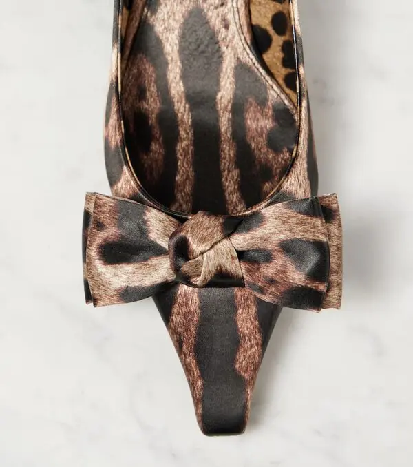 Dolce & Gabbana Leo 30 Printed Slingback Pumps