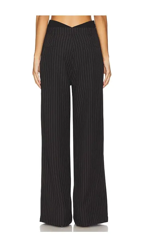SNDYS. Pinstriped Wide Leg Trousers