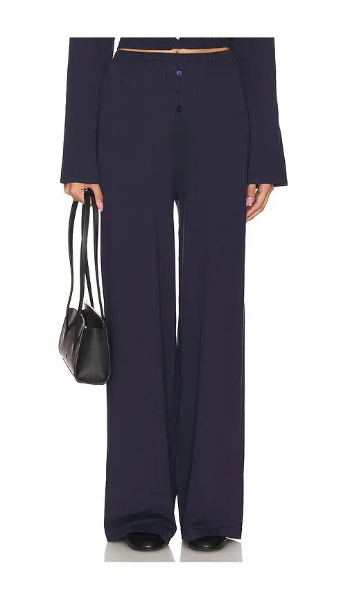 SNDYS. August Button Pants - Navy
