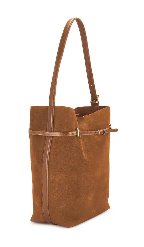 VERAFIED Suede Belted Tote Bag