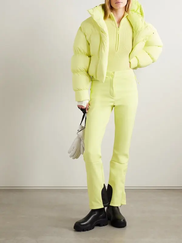 Cordova Butte Ribbed Merino Wool-blend Turtleneck Bodysuit - Yellow