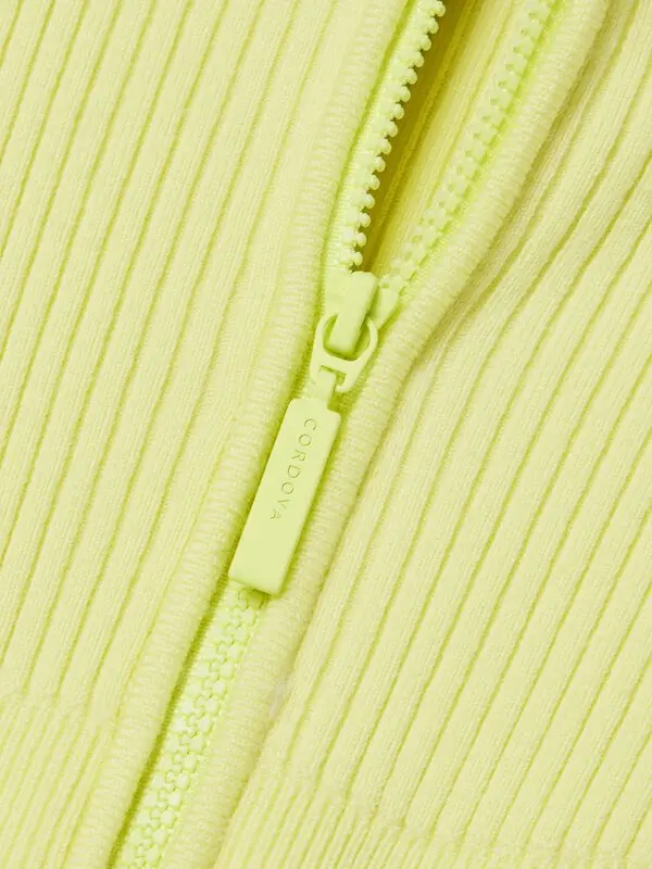 Cordova Butte Ribbed Merino Wool-blend Turtleneck Bodysuit - Yellow