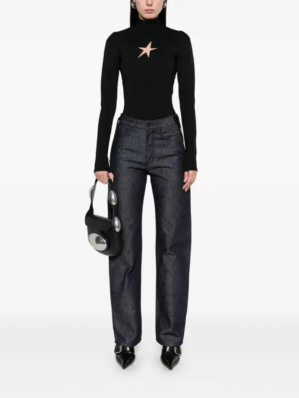 MUGLER Star Top - Black