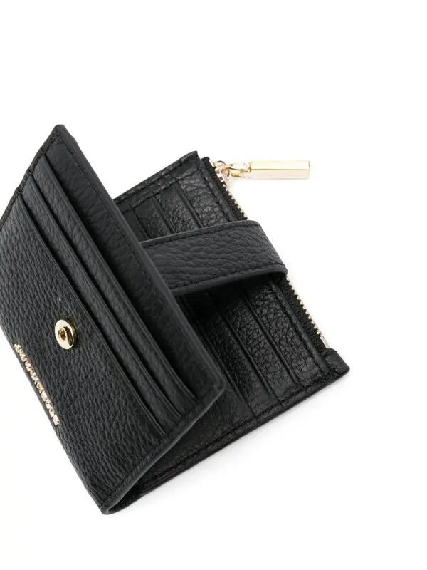 COCCINELLE Small Metallic Soft Wallet - Black