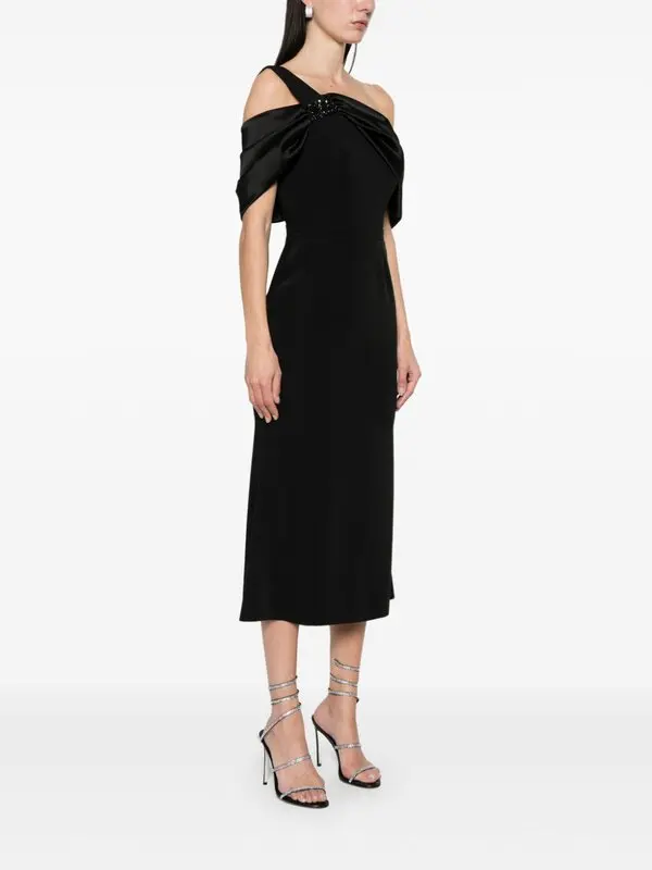 CRISTALLINI Ophelia Midi Dress - Black