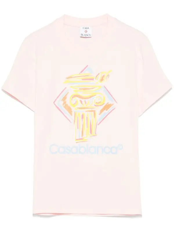 Casablanca Diamond Column-printed T-shirt - Pink