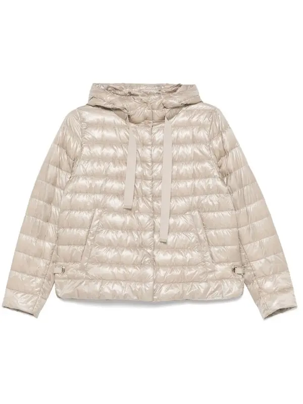 Herno Quilted Hooded Jacket - Neutrals