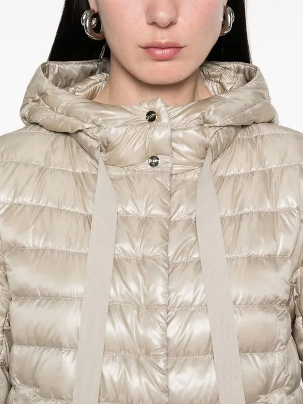 Herno Quilted Hooded Jacket - Neutrals