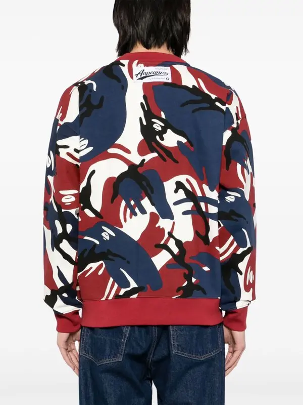 Aape By *A Bathing Ape® Logo Camo Cardigan In Blue - 44% Off