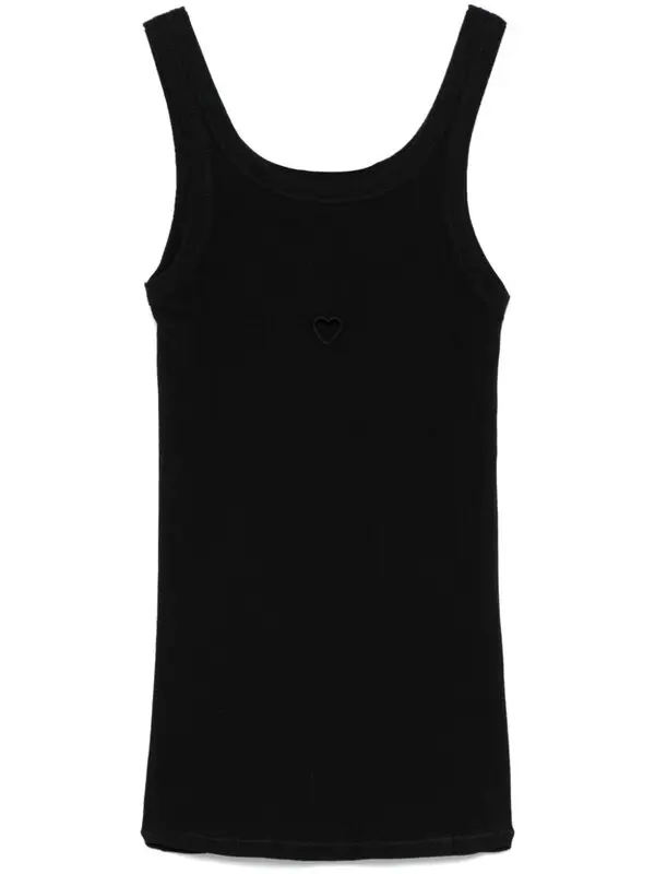 Baserange Heart Tank - Black - 15% Off | Editorialist