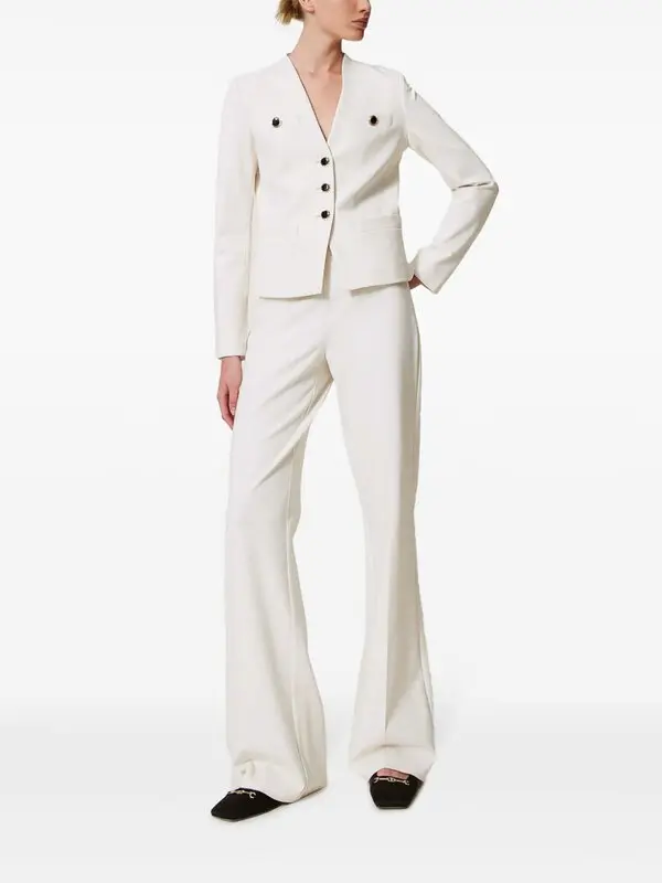 TWINSET Button-detail Wide-leg Trousers