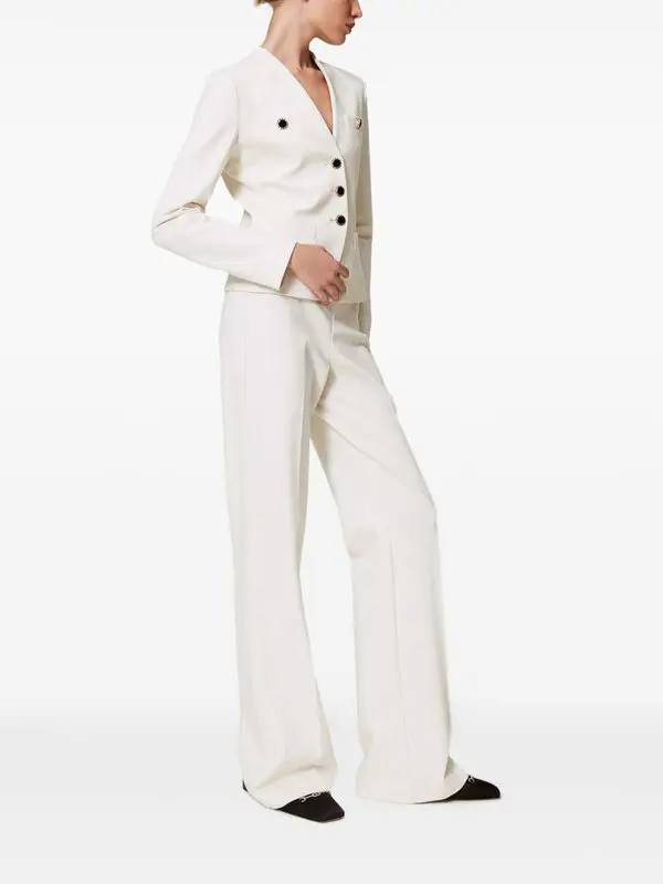 TWINSET Button-detail Wide-leg Trousers