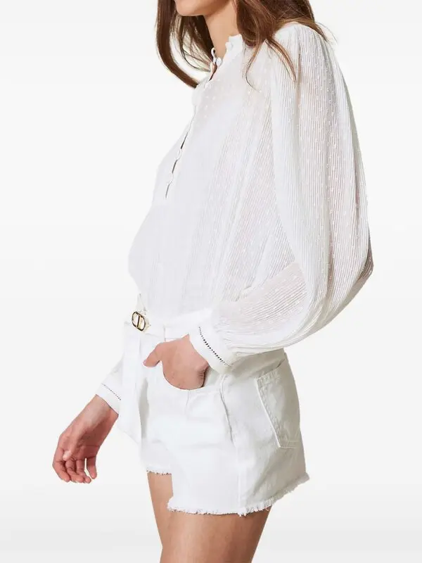 TWINSET Denim Shorts - White