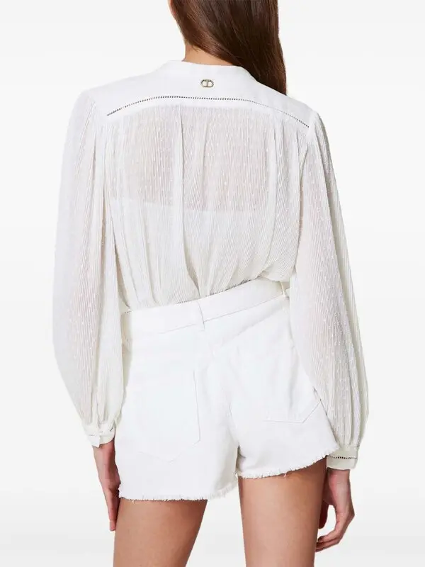 TWINSET Denim Shorts - White