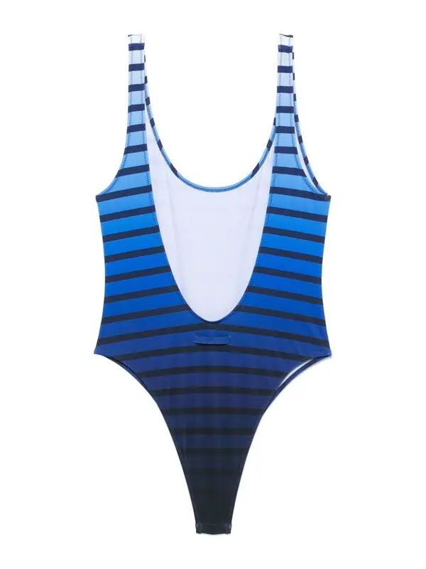 JEAN PAUL GAULTIER Striped Swimsuit - Blue