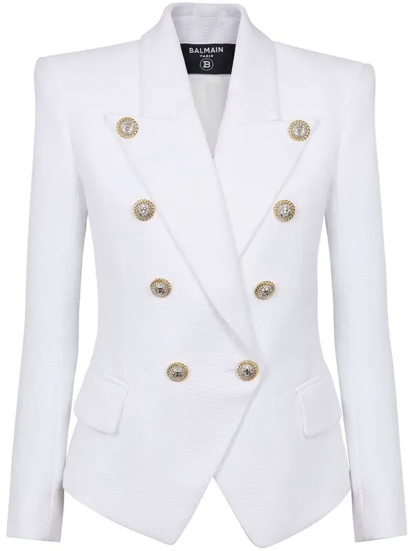 Balmain Double-breasted Blazer - White