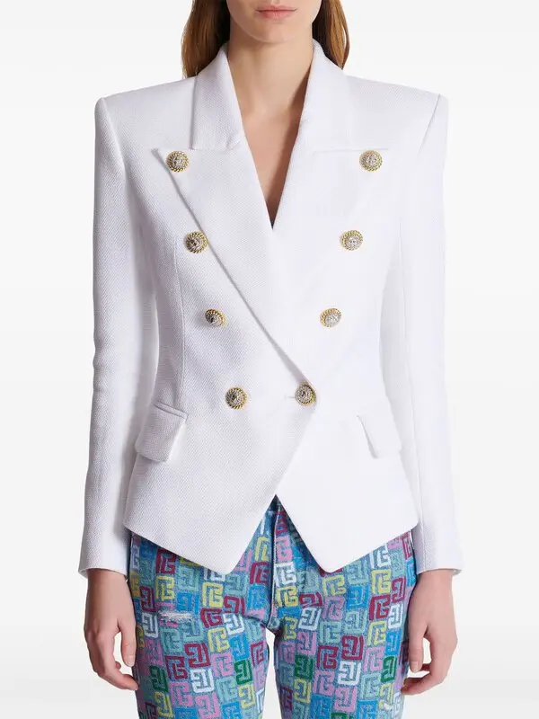 Balmain Double-breasted Blazer - White