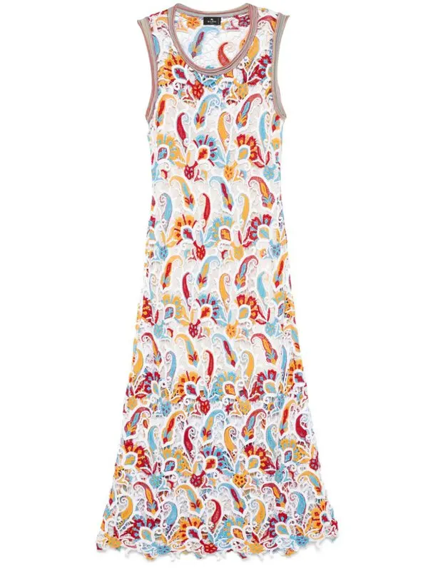 Etro Floral-lace Midi Dress