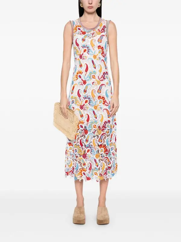 Etro Floral-lace Midi Dress