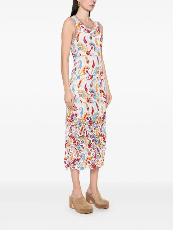 Etro Floral-lace Midi Dress