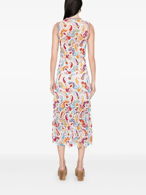 Etro Floral-lace Midi Dress