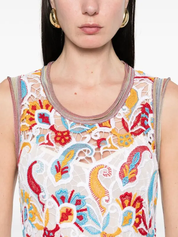 Etro Floral-lace Midi Dress