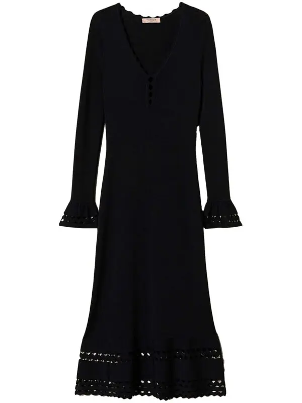 TWINSET Scallop-trim Midi Dress