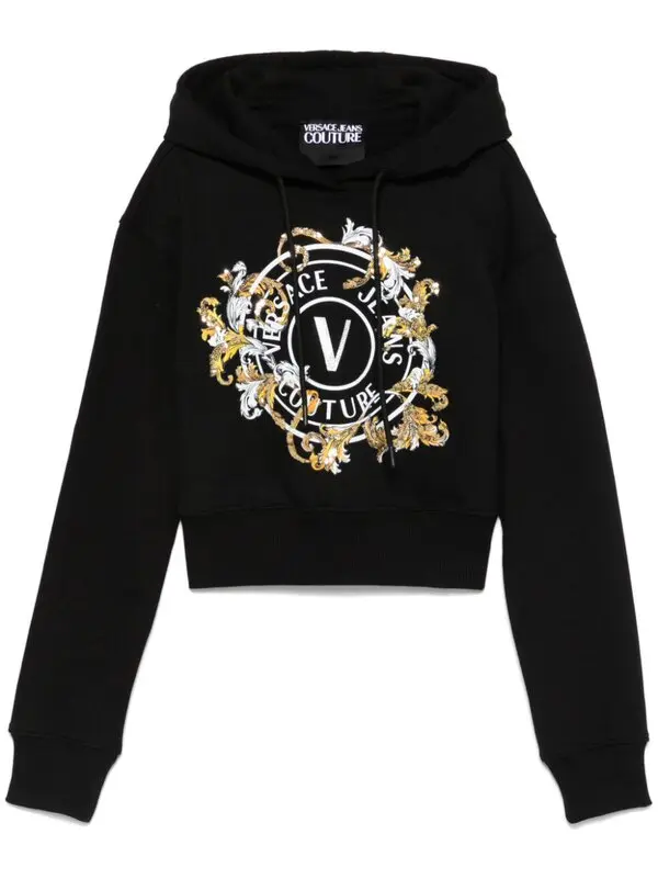 Versace Logo-print Hoodie - Black