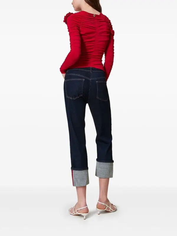 TWINSET Folded Cropped Jeans