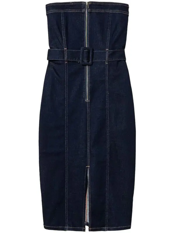 TWINSET Denim Bustier Dress