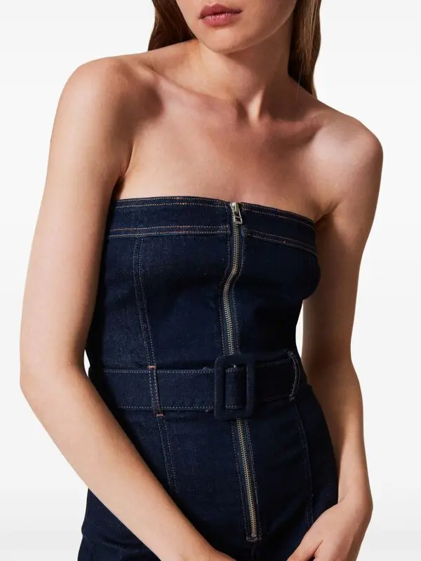 TWINSET Denim Bustier Dress