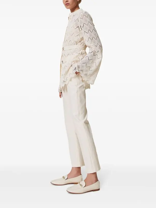 TWINSET Straight-leg Gabardine Trousers
