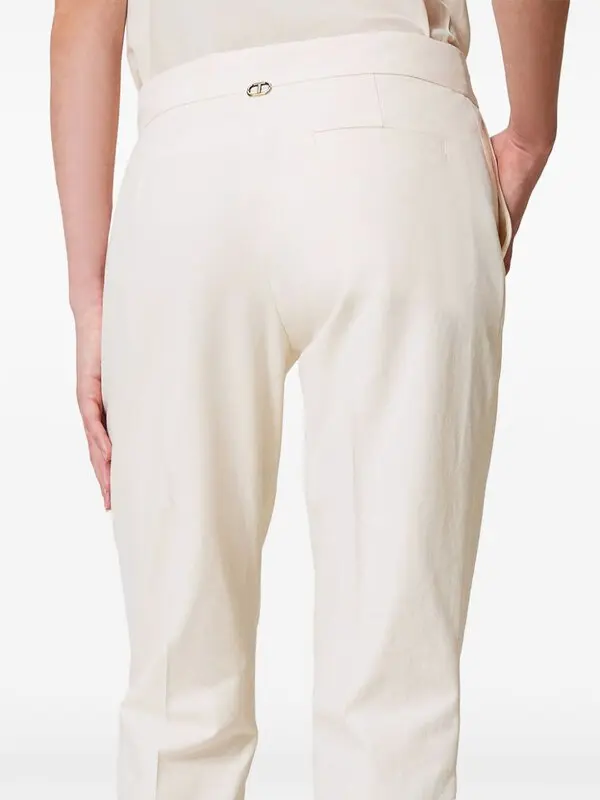 TWINSET Straight-leg Gabardine Trousers