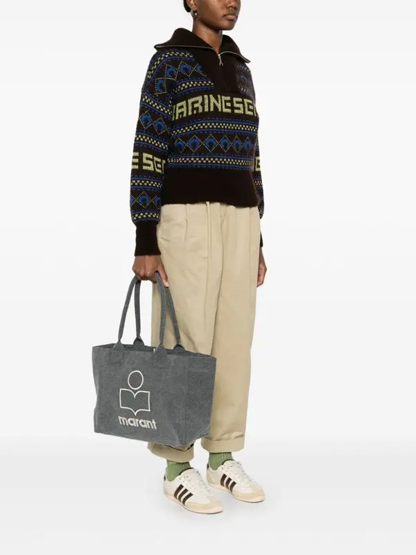 Isabel Marant Étoile Yenky Zipped Tote - Grey