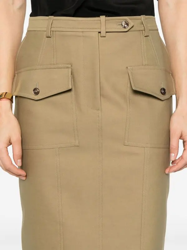 TOM FORD Patch-pocket Midi Skirt - Green